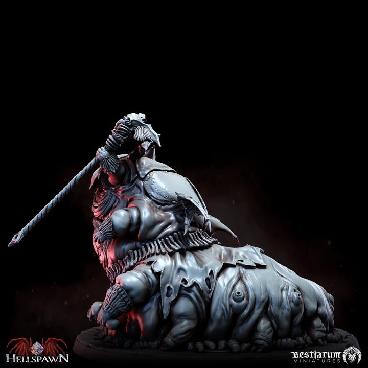 3D Printable Grublord Vermixan | Hellspawn | Demon by Bestiarum Miniatures